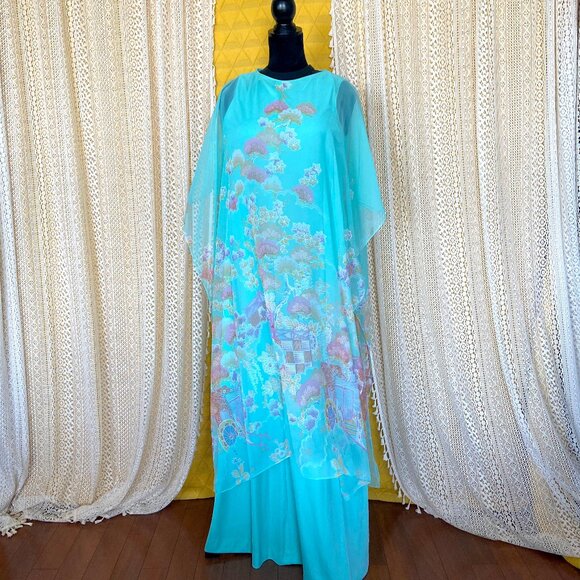 Vintage | Dresses | Vintage 7s Draped Goddess Old Hollywood Asian Party ...